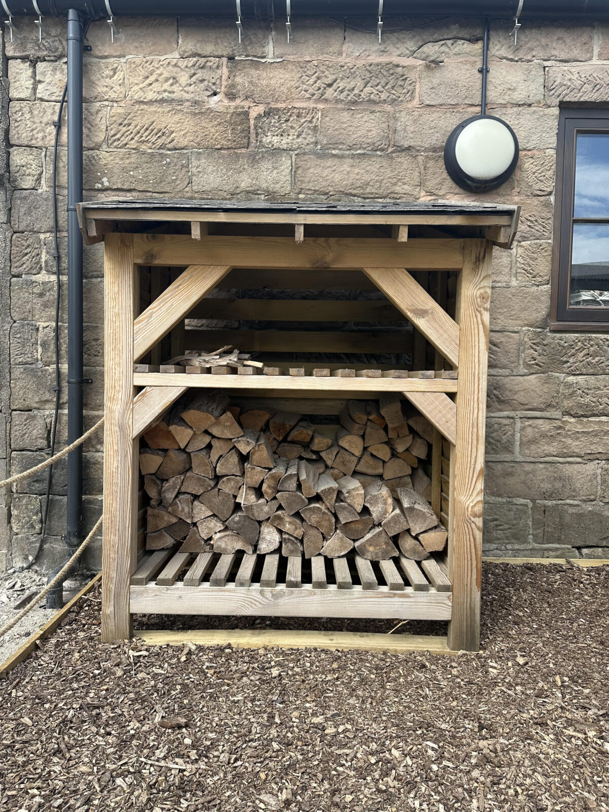 Small Log Store with shelf - Hardwood Logs | Hardwood Logs